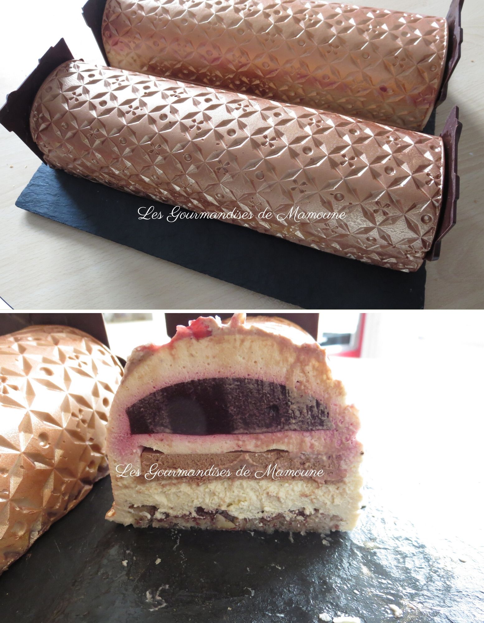 Bûche vanille, fruits rouges et chocolat au lait | Les gourmandises de ...